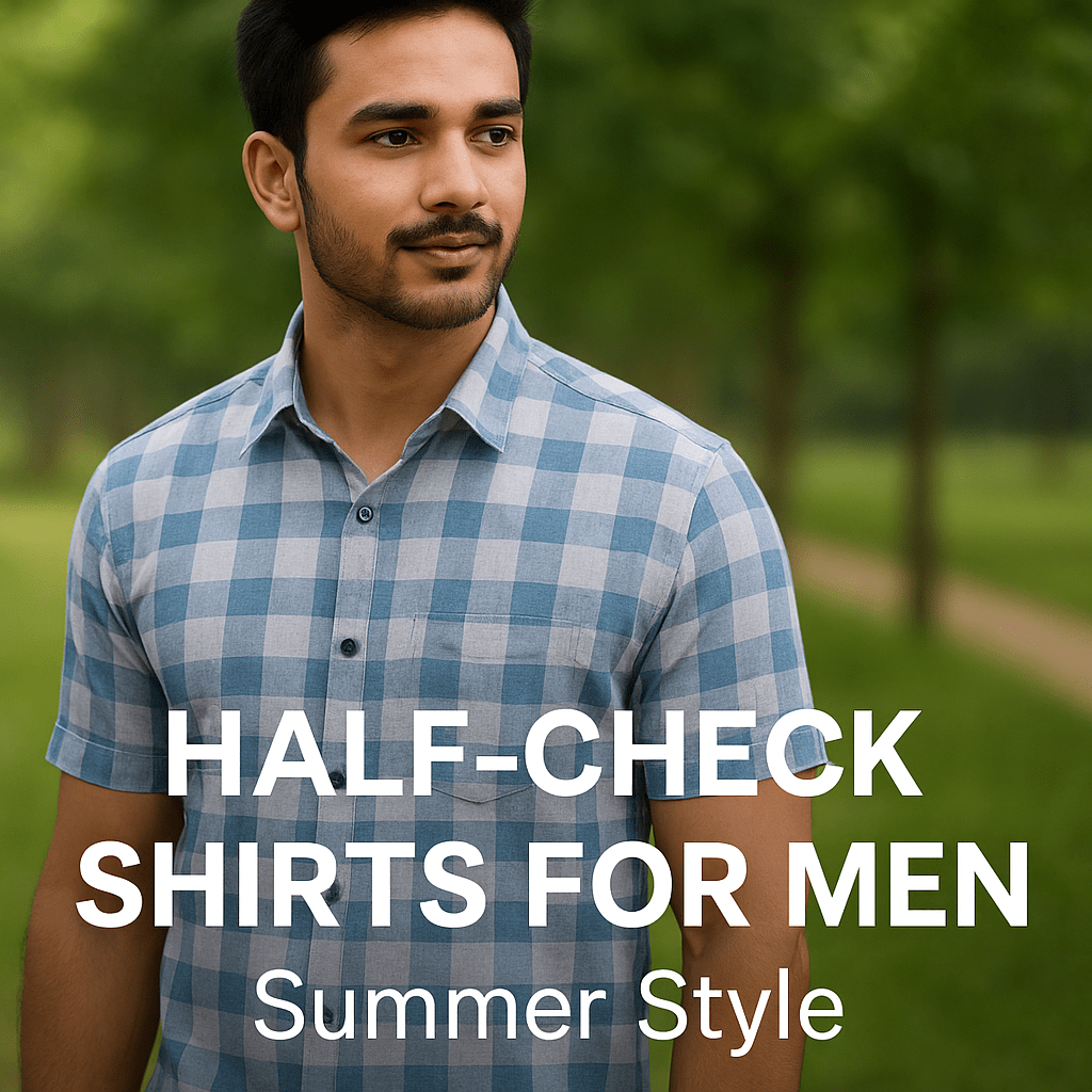 Best Men’s Half-Check Shirts in India – GarmentGlobe